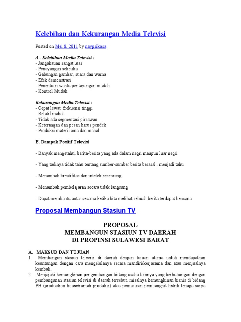 Kelebihan Dan Kekurangan Media | PDF