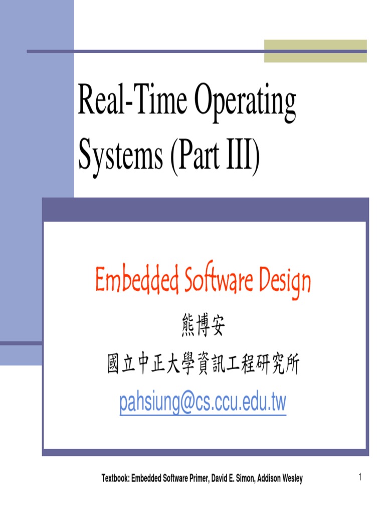 An Embedded Software Primer by David e Simon | PDF | Embedded System | Digital Electronics