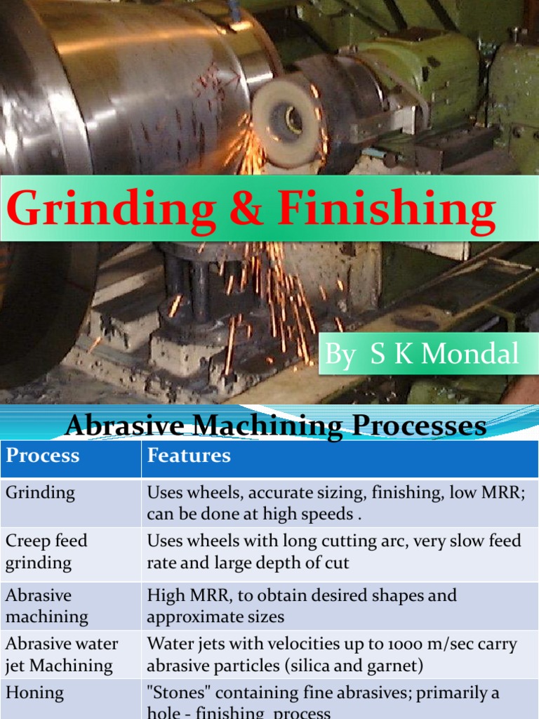 Grinding and Finishing Processes Overview | PDF | Grinding (Abrasive ...