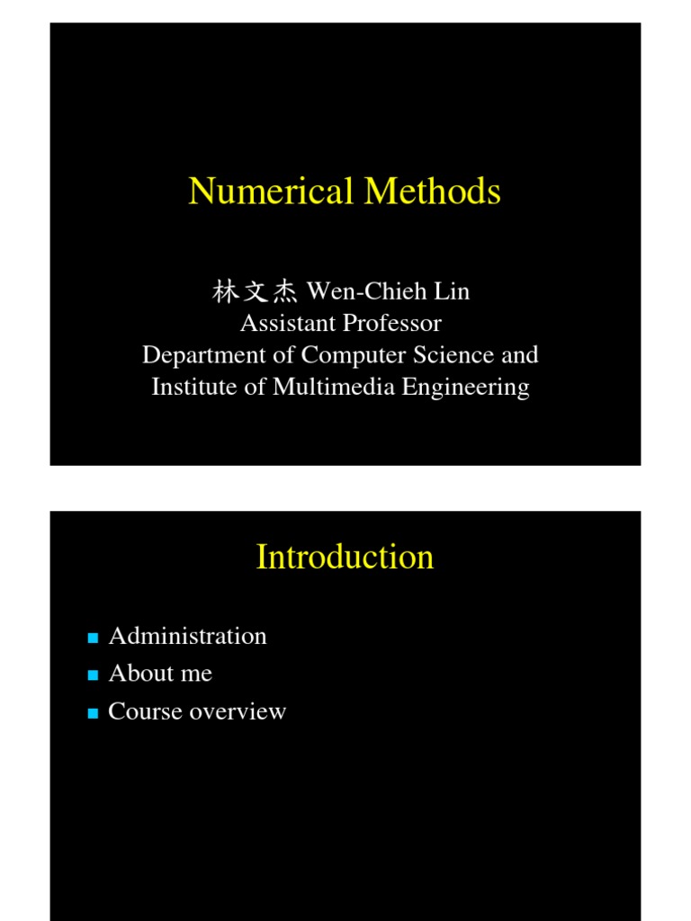 Intro | PDF | Numerical Analysis | Partial Differential Equation
