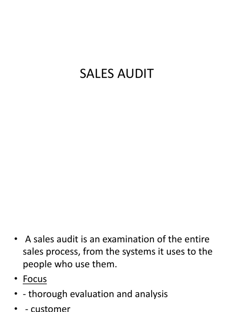Sales Audit | PDF