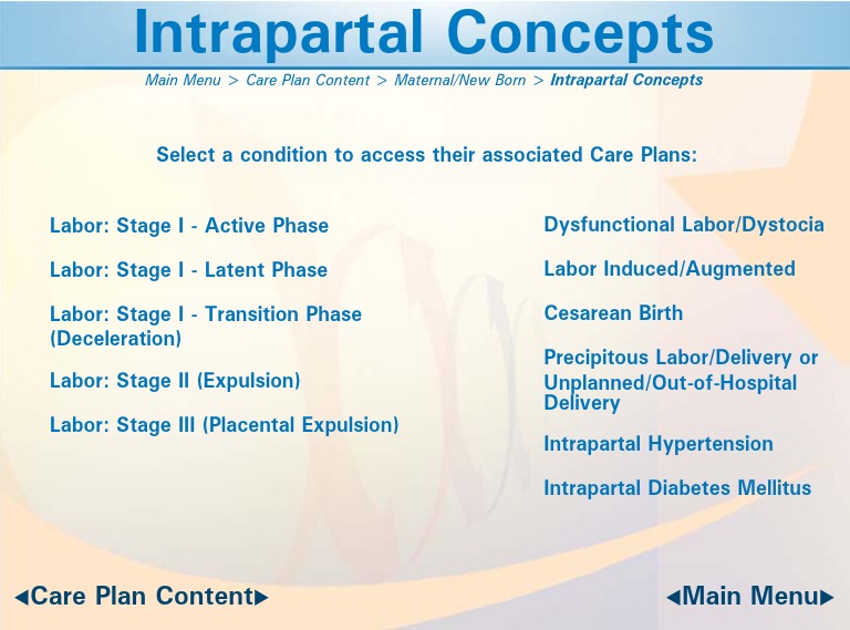 Intrapartal Concepts | PDF