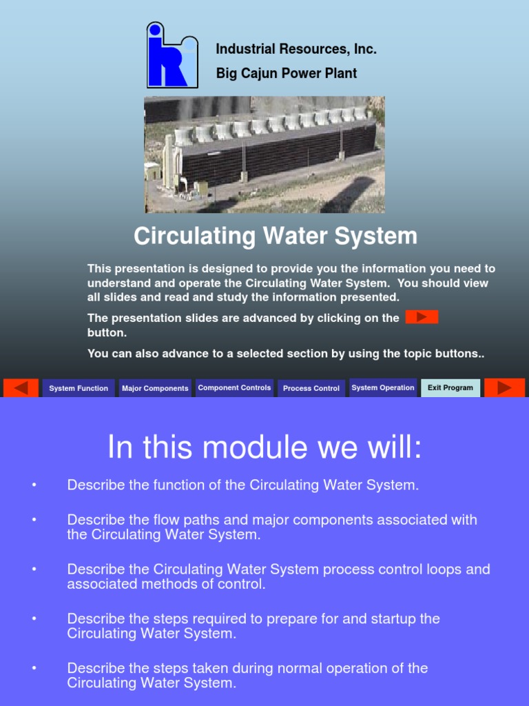 Circ Water System Vo | PDF | Pump | Water Supply Network
