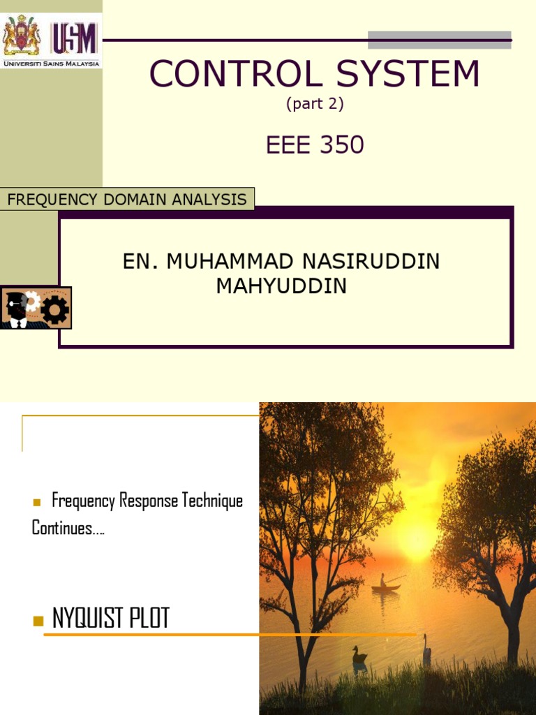 Control System: En. Muhammad Nasiruddin Mahyuddin | PDF | Cybernetics | Mathematical Analysis