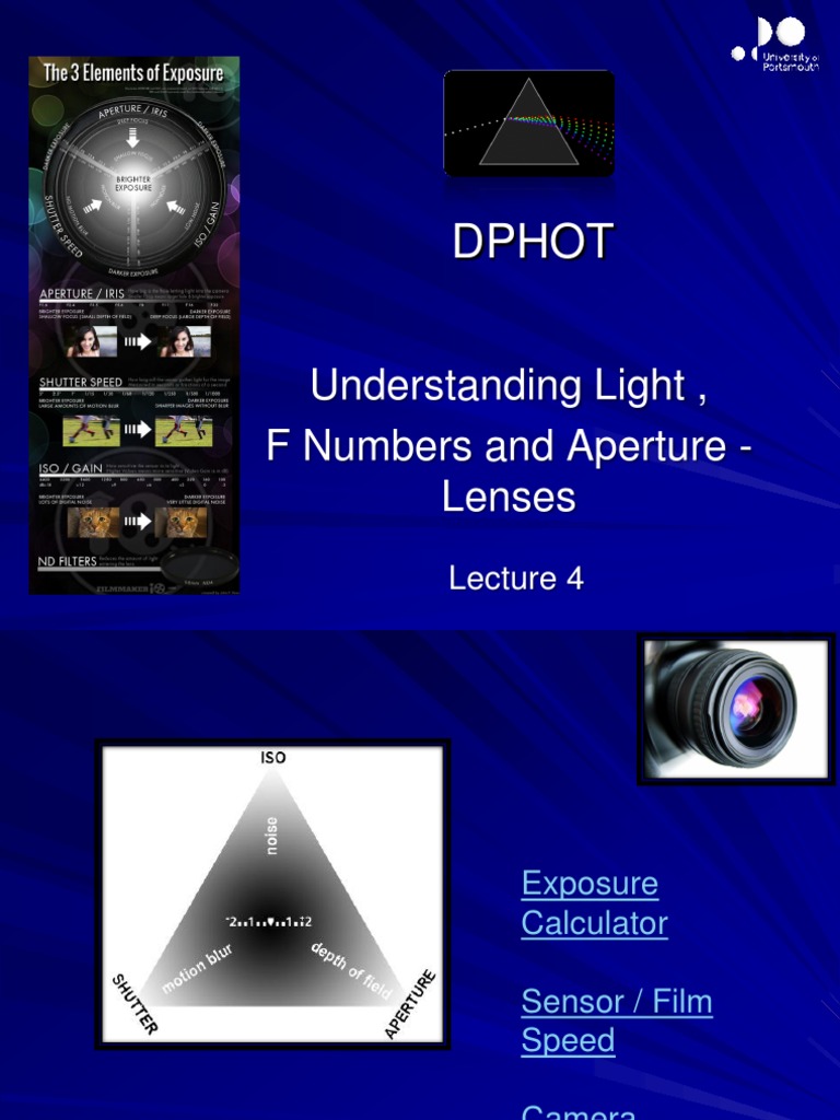 Dphot: Understanding Light, F Numbers and Aperture - Lenses | PDF ...