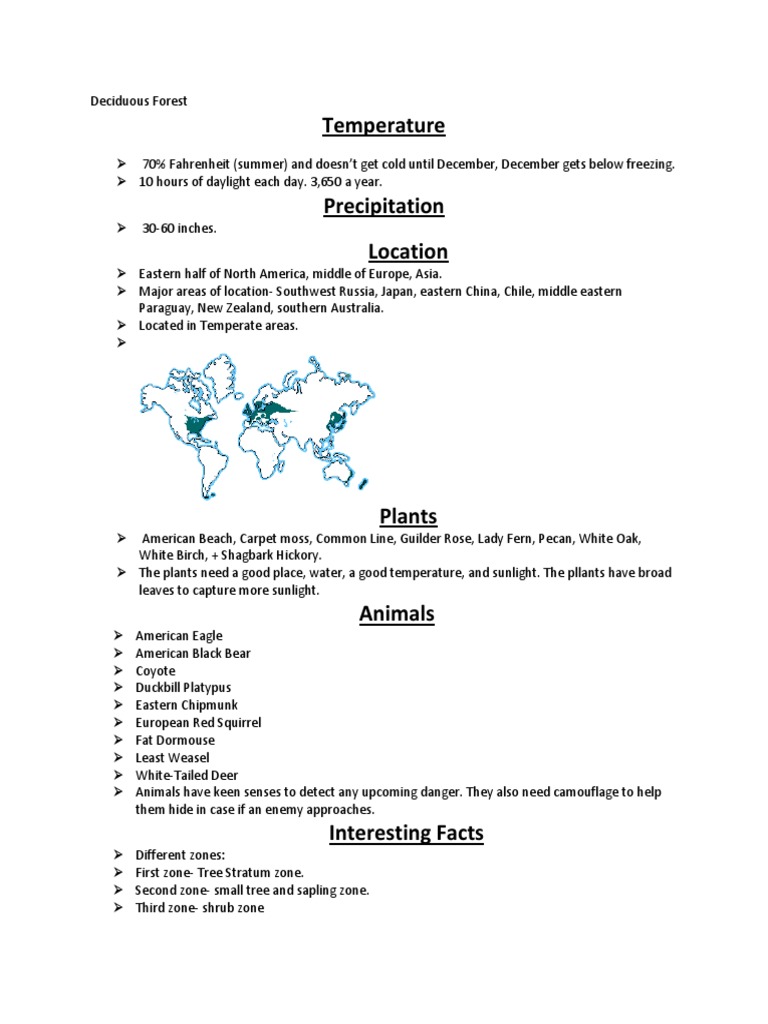 Overview of Deciduous Forests | PDF