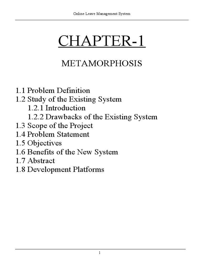 Chapter-1: Metamorphosis | PDF | Computing | Computing And Information ...
