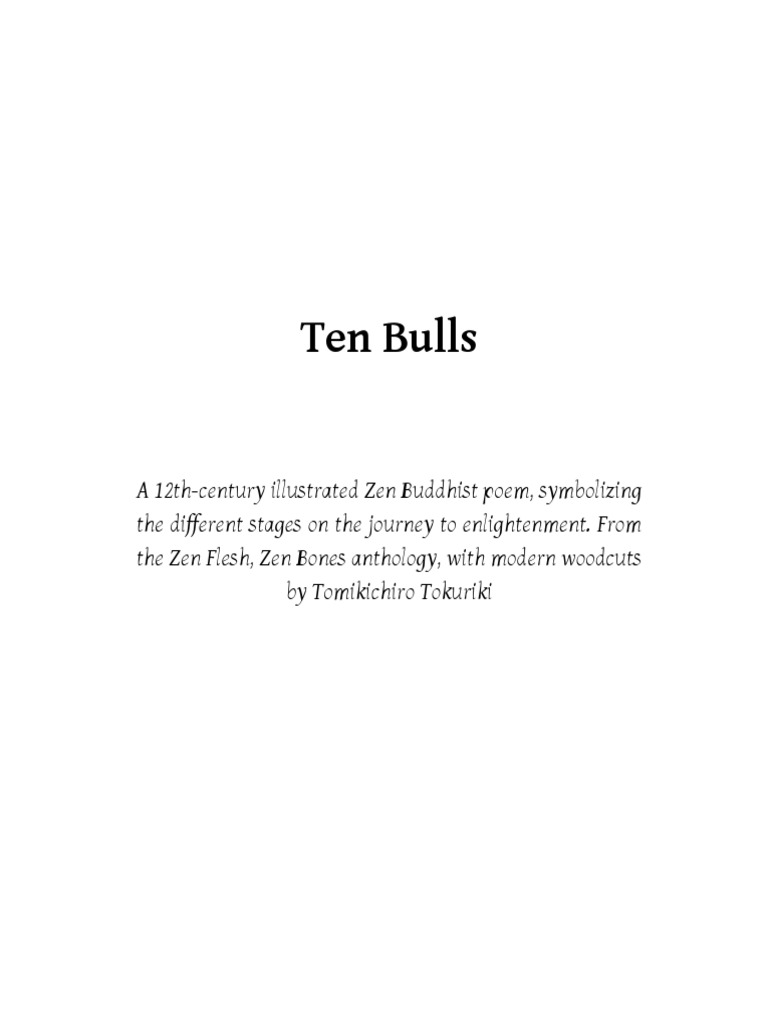The Ten Bulls | PDF | Zen | Indian Religions