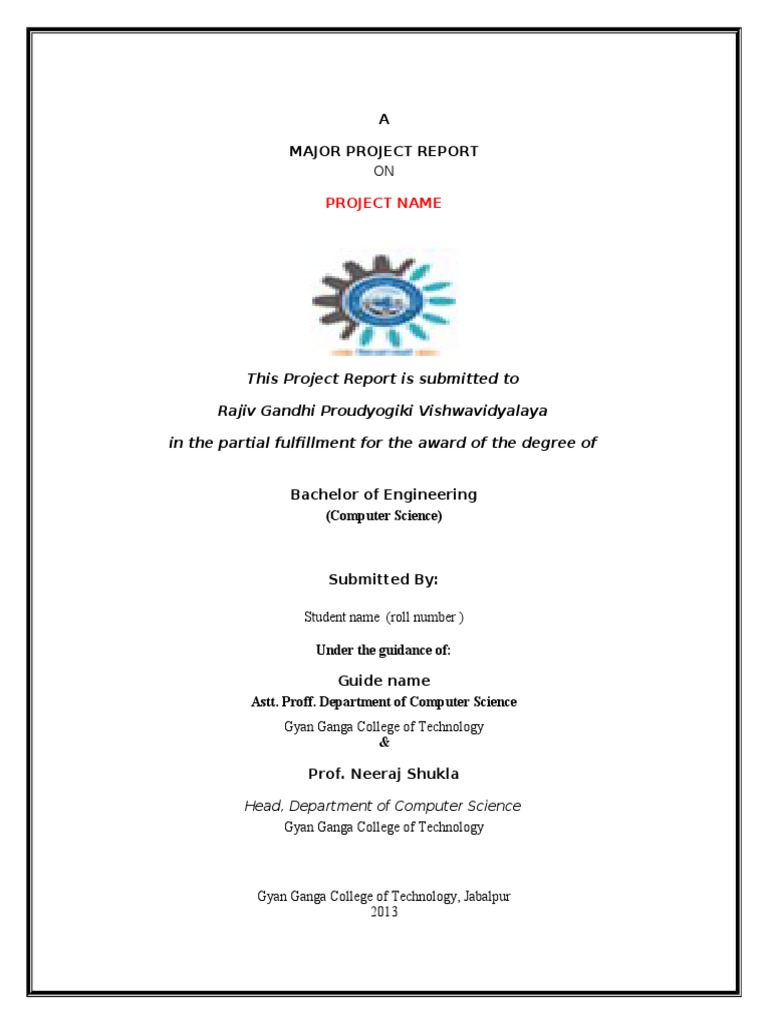 Project Report Format Cse | Information Age | Electrical Engineering | Free 30-day Trial | Scribd