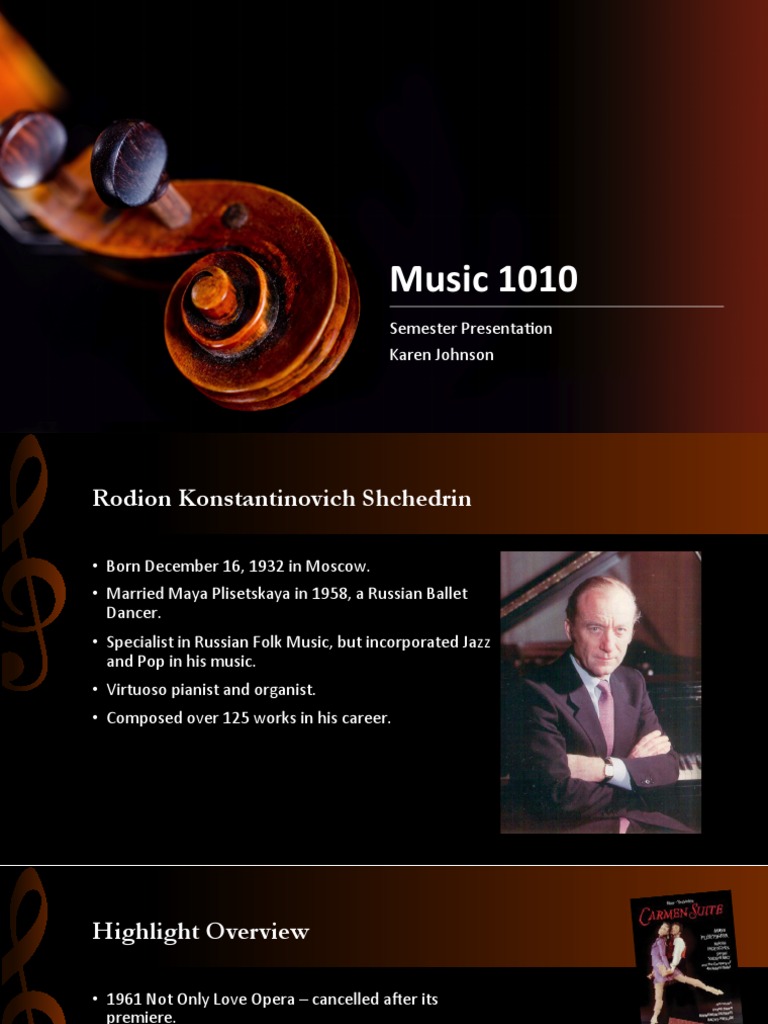 Rodion Shchedrin: Composer Overview | PDF | Classical Music | Musical ...