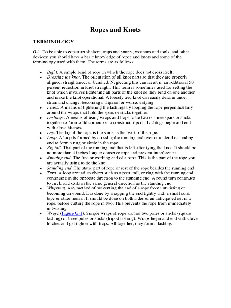 Ropes and Knots | PDF | Knot | Scoutcraft