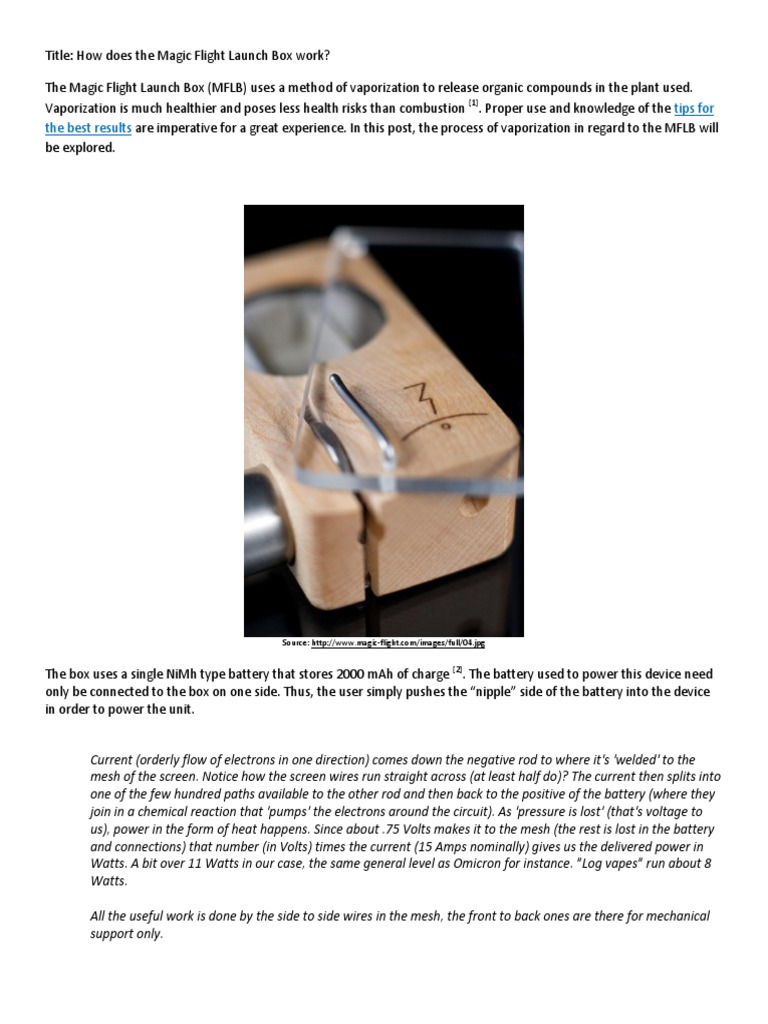 How The MFLB Works | PDF | Battery (Electricity) | Infrared