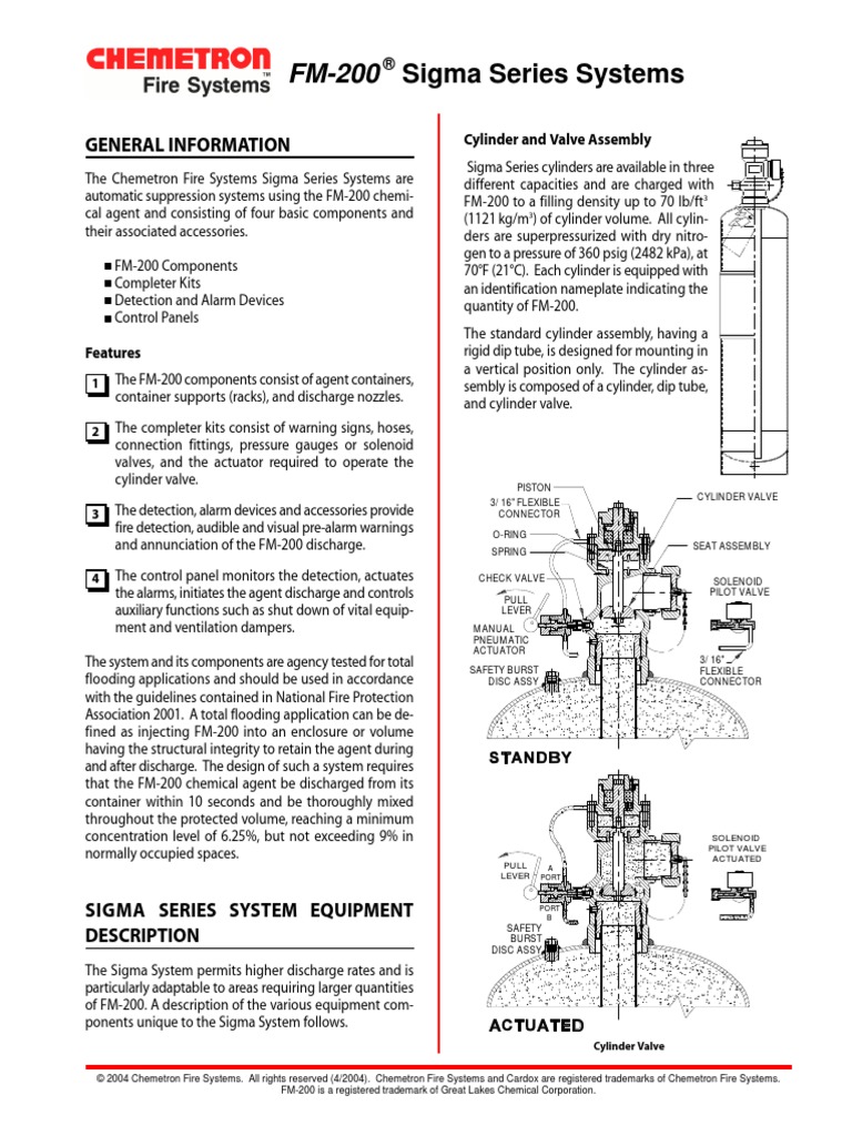 FM 200 Sigma Spec Sheet | PDF | Valve | Pipe (Fluid Conveyance)
