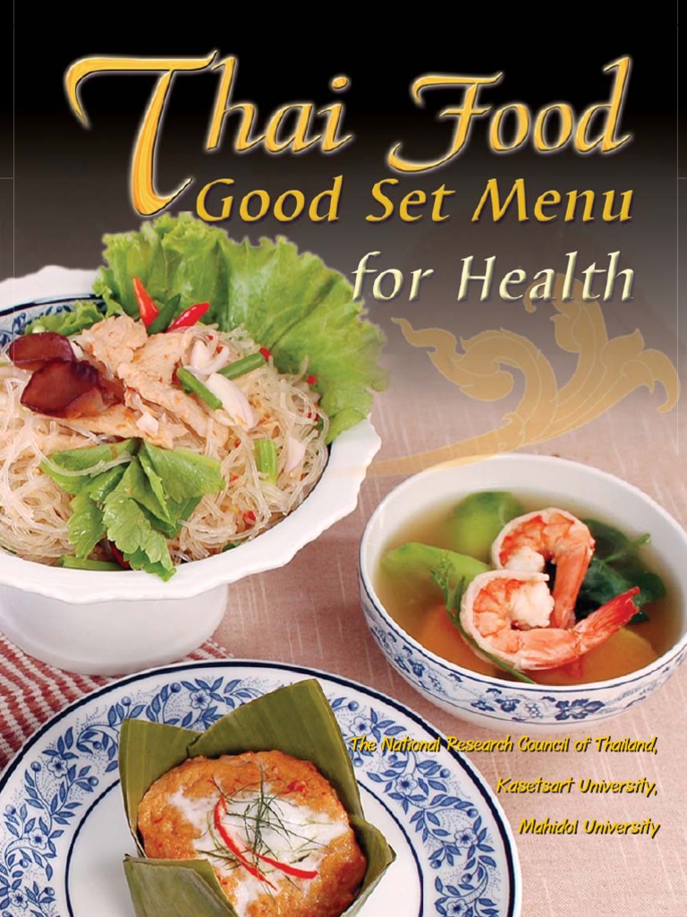 Thai Food Good Set Menu For Health | PDF | Nutrition Facts Label | Food ...