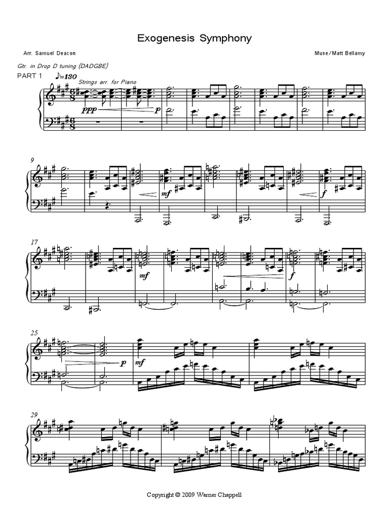 Muse - ExoGenesis Symphony Part I, II and III | PDF