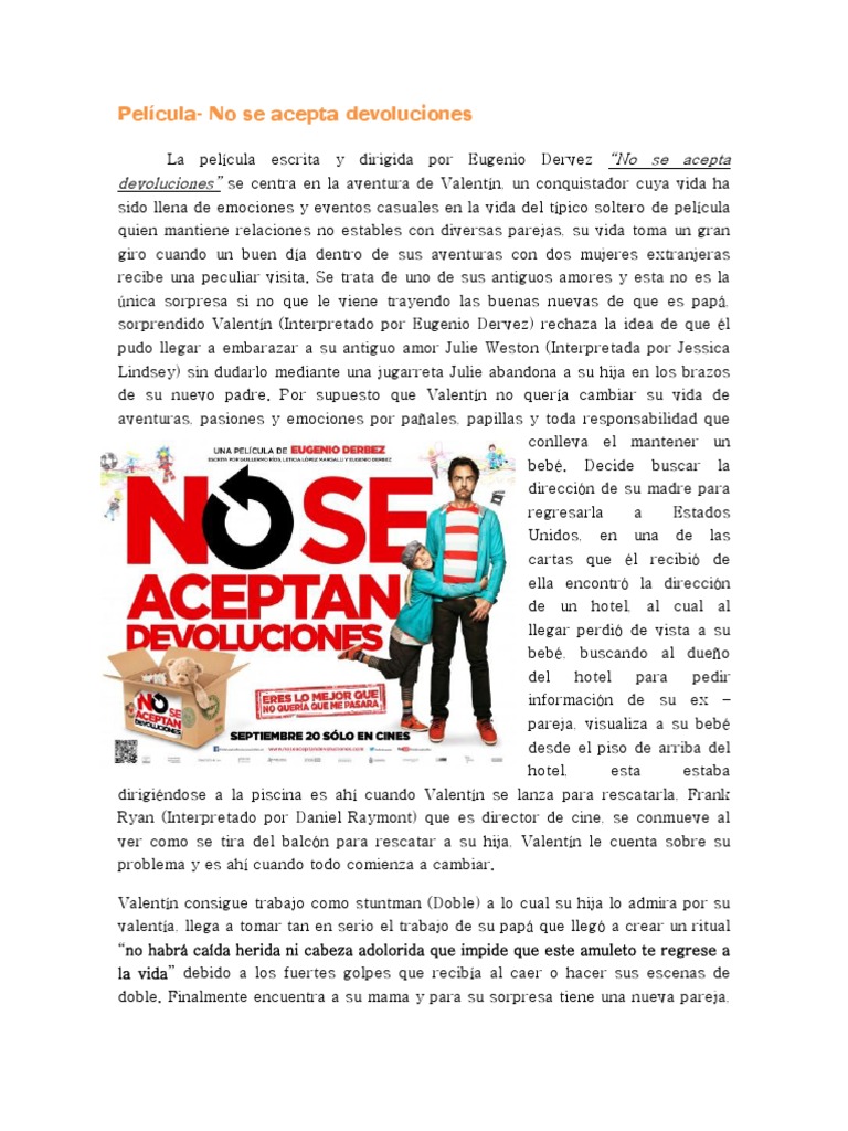 No Se Aceptan Devoluciones | PDF | Cine | Ocio