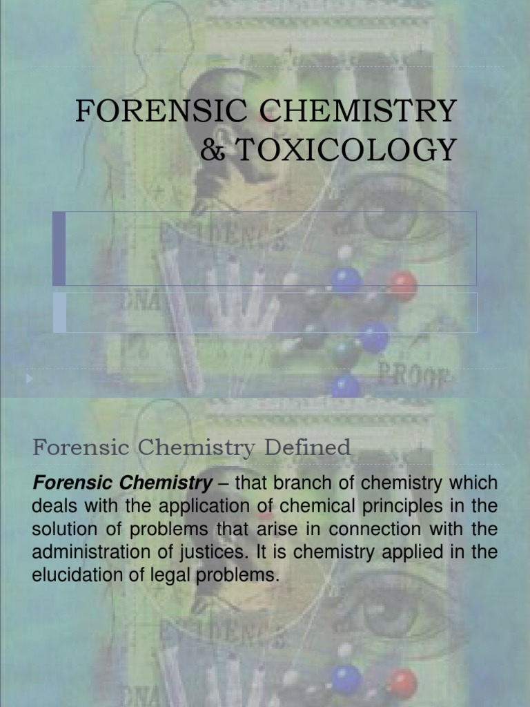 Forensic Chemistry Toxicology | PDF | Explosive Material | Combustion