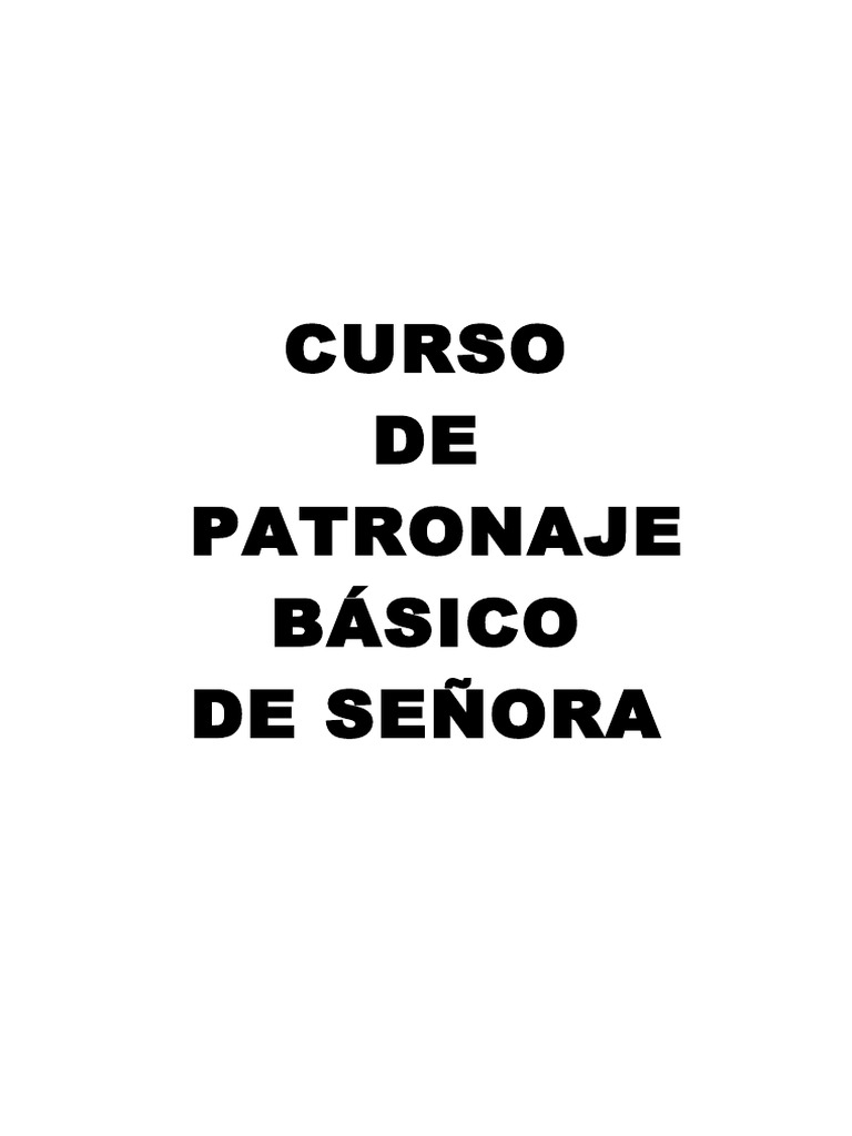 Patronaje Básico Señora | PDF | Falda | Ropa