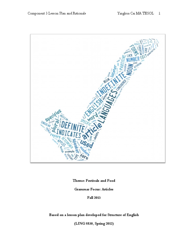 Lesson Plan and Rationale | PDF | English As A Second Or Foreign ...
