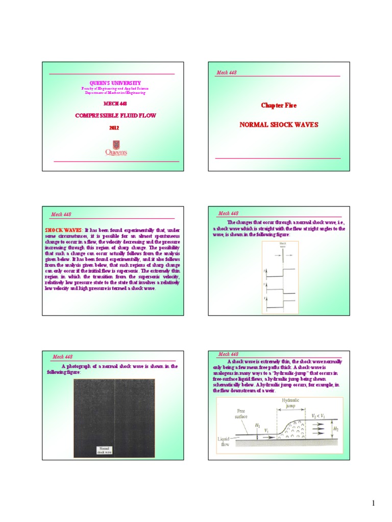 Analysis of Normal Shock Waves in Compressible Fluid Flow | PDF | Shock ...