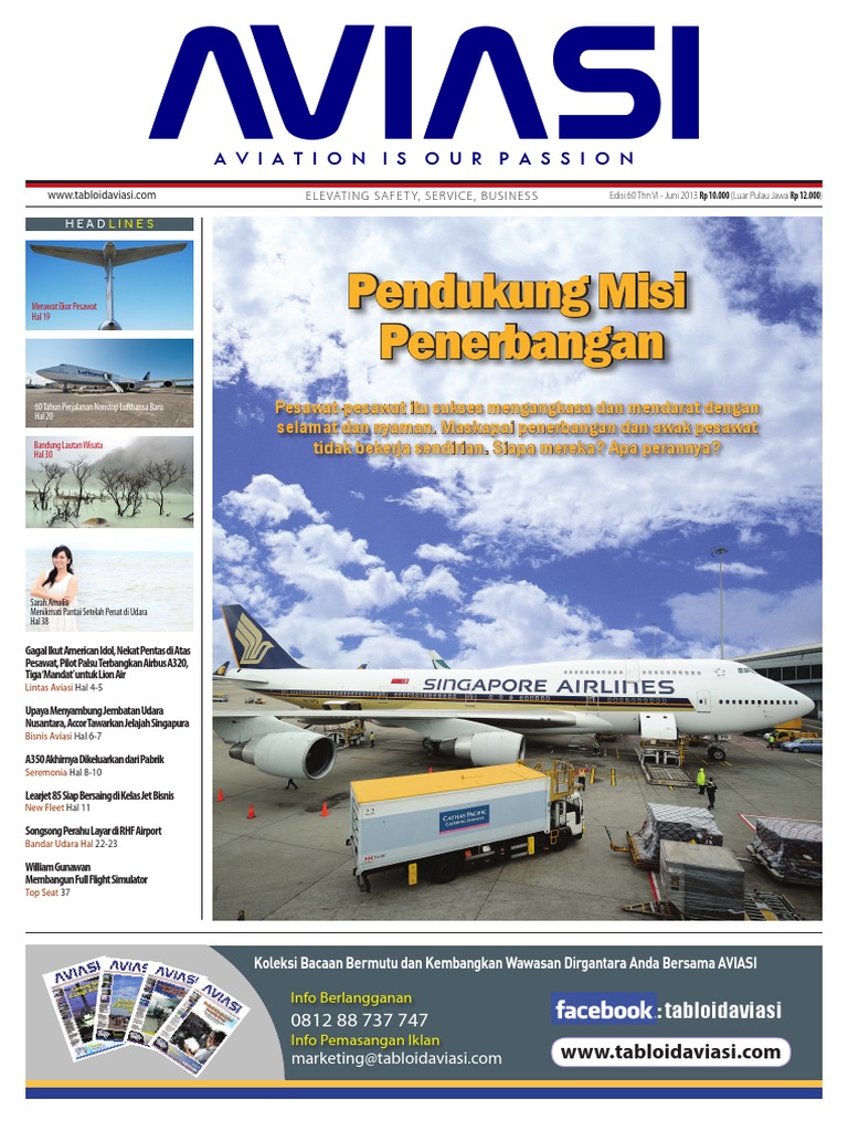 Layout Tabloid Aviasi Edisi Juni 2013 | PDF
