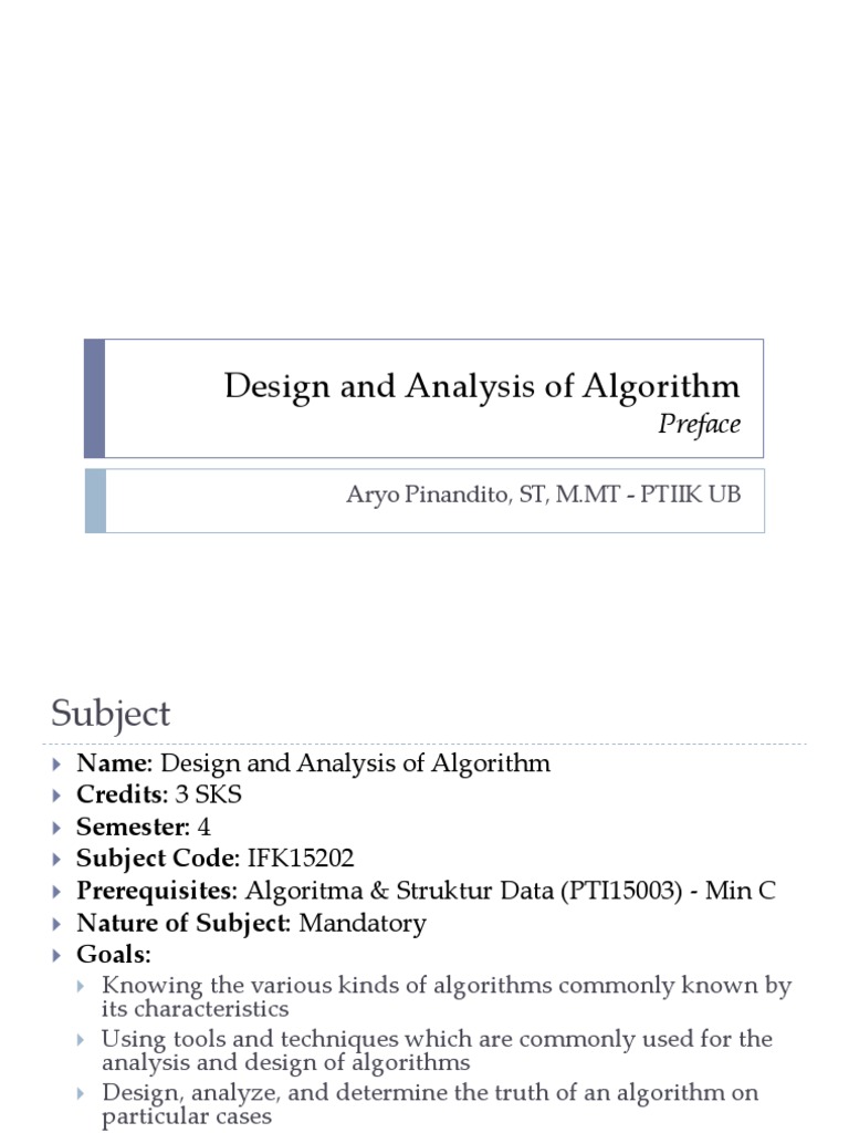 Desain Analisa Algoritma | PDF | Dynamic Programming | Algorithms