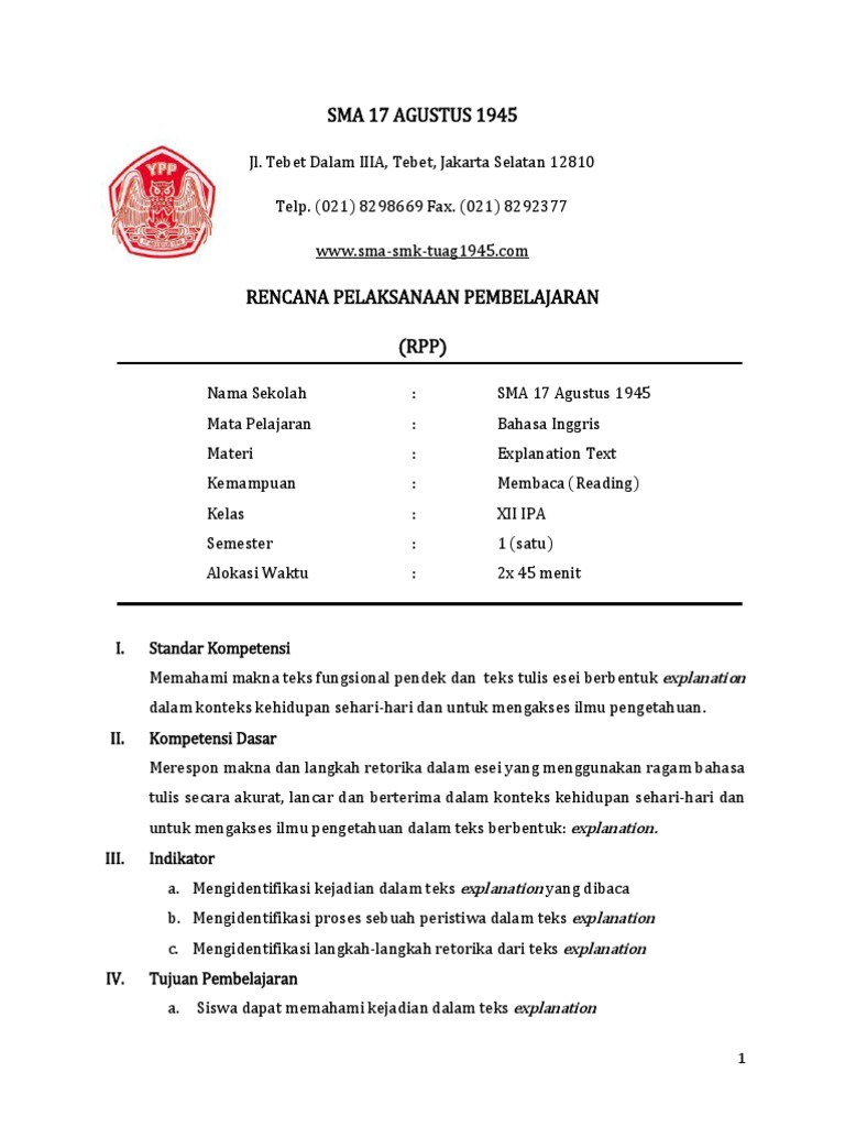 Contoh Lesson Plan | PDF | Cokelat | Rasa