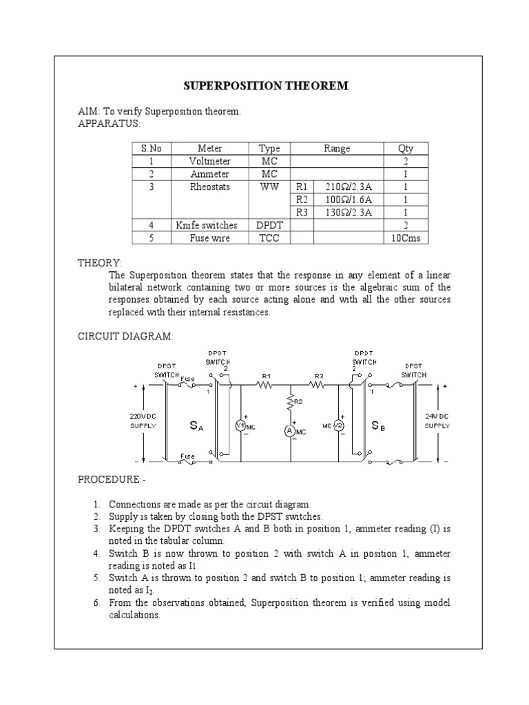 Superposition Theorem | PDF | Teaching Mathematics