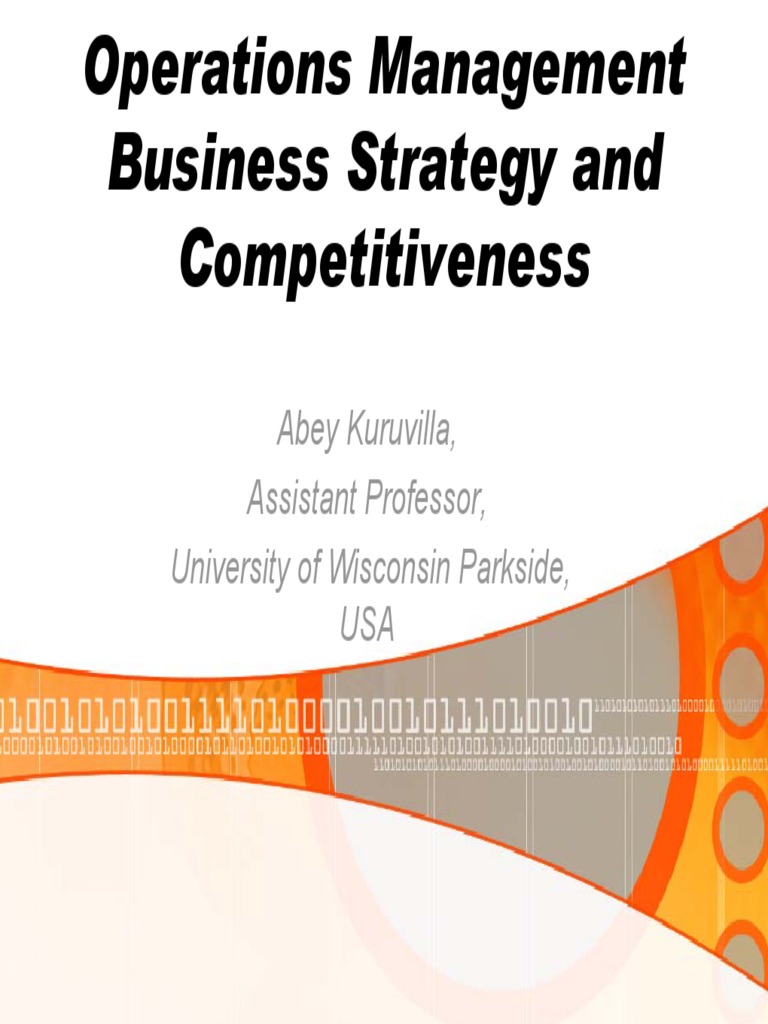 Operations Management Business Strategy and Competitiveness | PDF ...