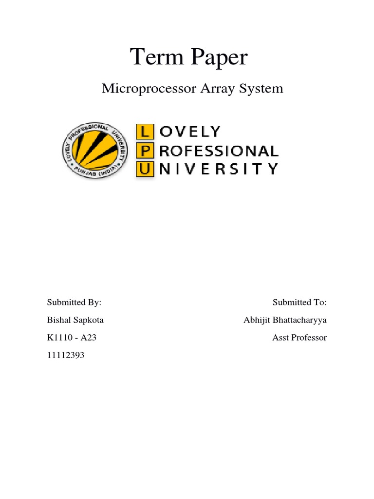 Microprocessor Array System | PDF | Central Processing Unit | Concurrent Computing