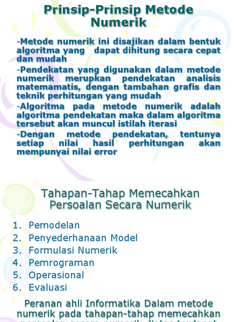 Prinsip-Prinsip Metode Numerik | PDF | Metode & Bahan Ajar