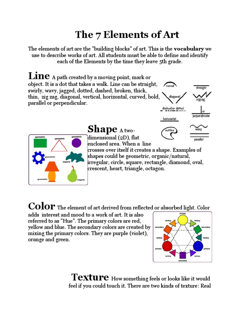 7 Elements of Art Explained | PDF