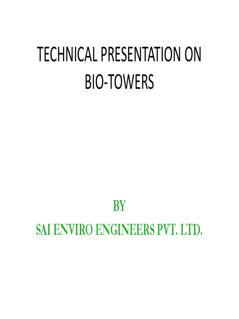 Bio-Tower Wastewater Treatment Overview | PDF | Sewage Treatment | Biofilm