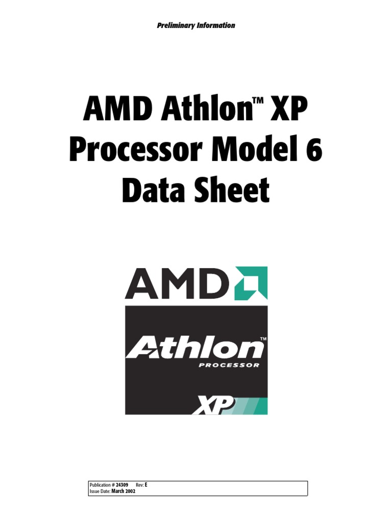 AMD Athlon XP Processor Model 6 Data Sheet | PDF | Advanced Micro ...