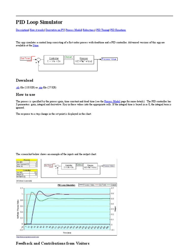 PID Loop Simulator: Download | PDF | Science Technology Engineering And ...