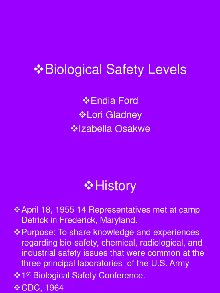 biosafety levels | Public Health | Health Sciences