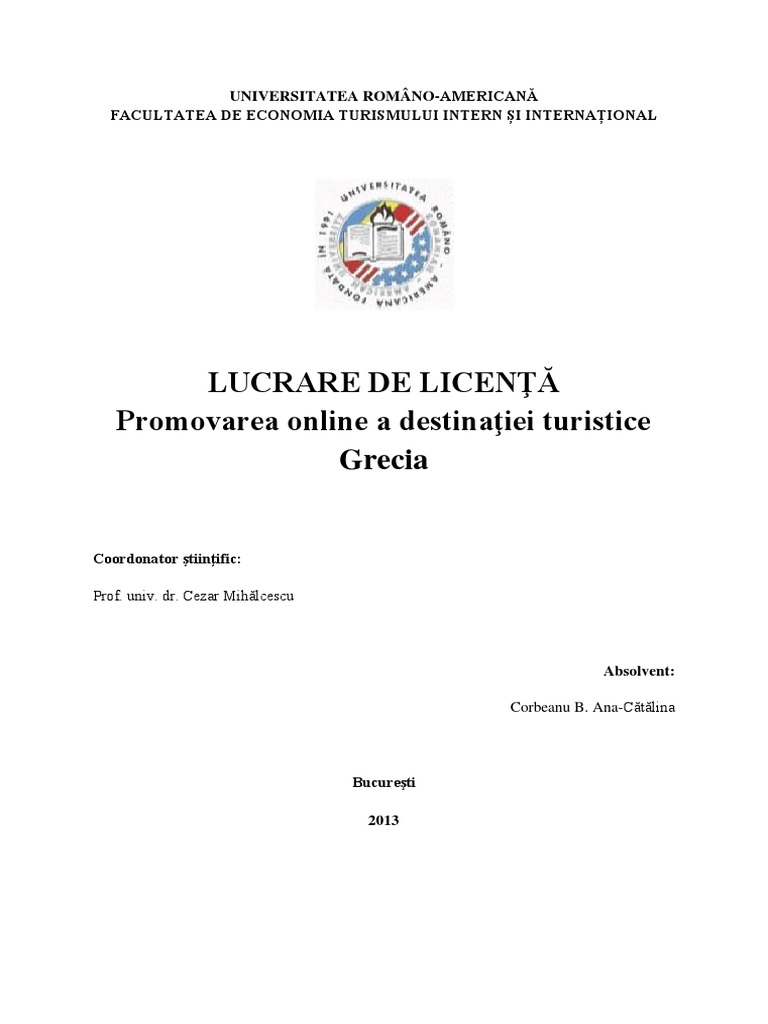 Licenta Grecia Model | PDF