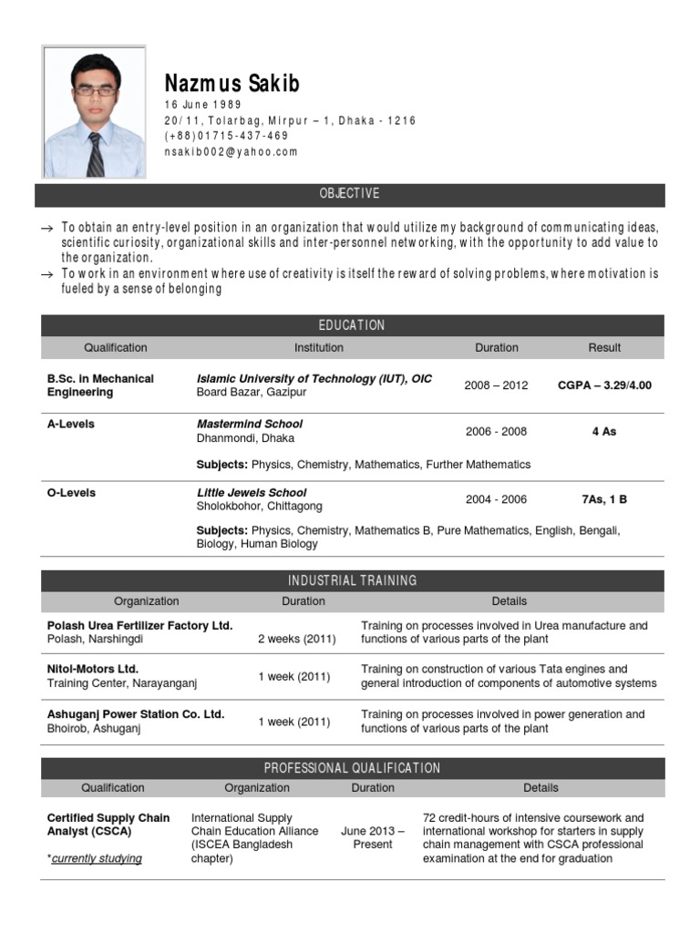 CV Nazmus Sakib | PDF | Bangladesh | Science
