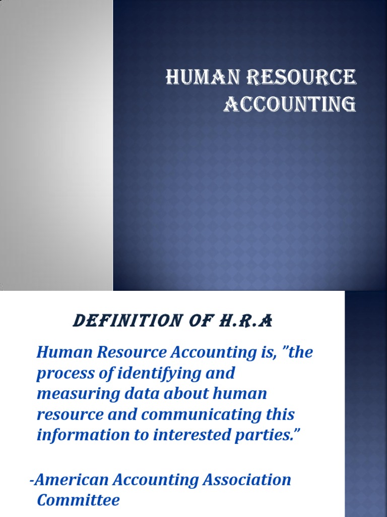 Understanding Human Resource Accounting | PDF | Valuation (Finance ...