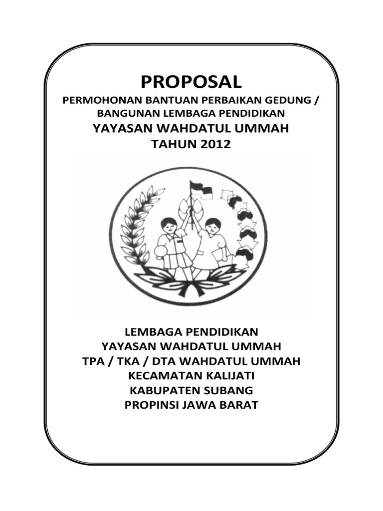 Proposal TPA Wahdatul Ummah | PDF | Ilmu Sosial