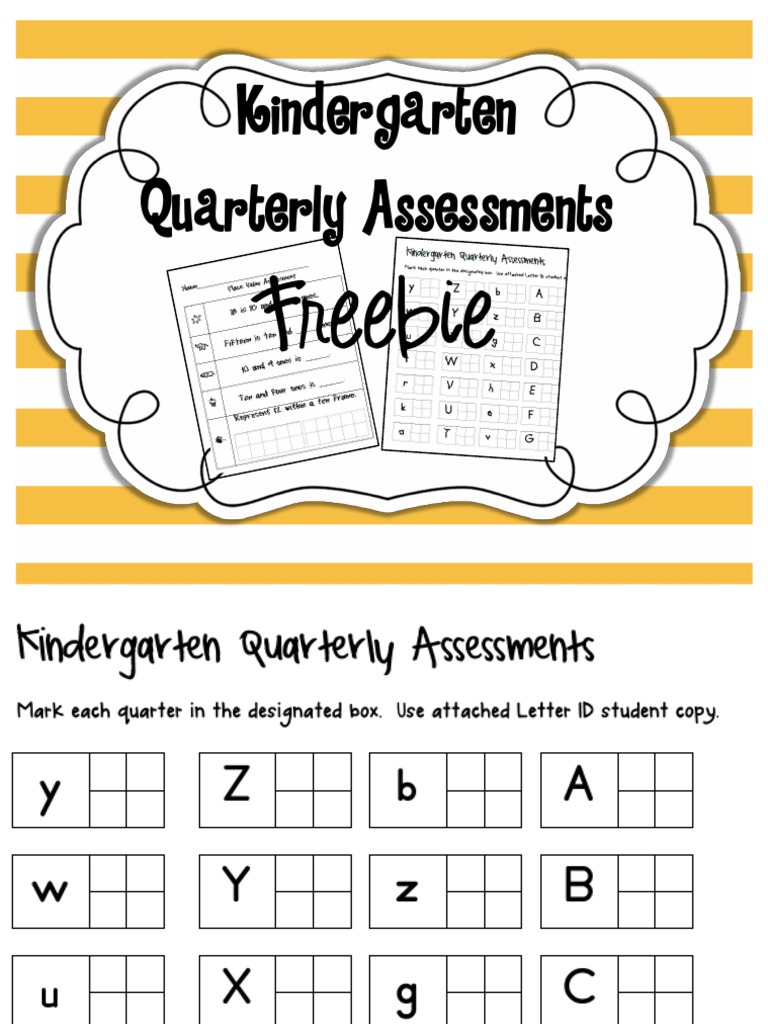 Kindergarten Quarterly Assessments Freebie | PDF | Computing And ...