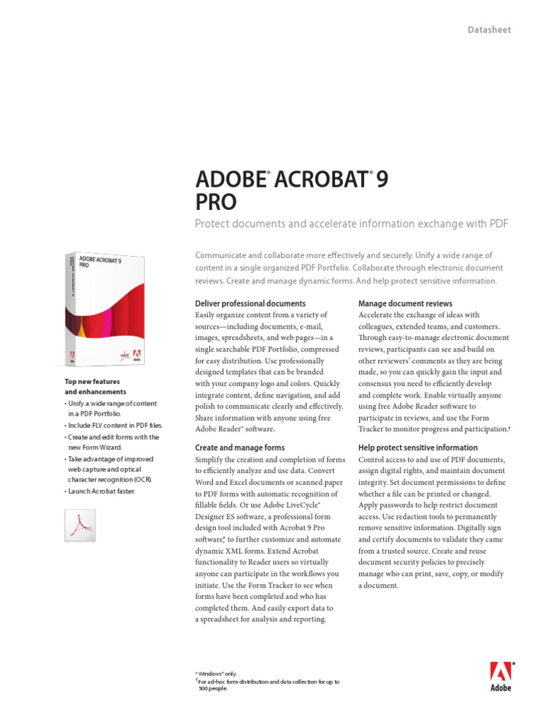 Adobe Acrobat 9 PRO: Protect Documents and Accelerate Information ...