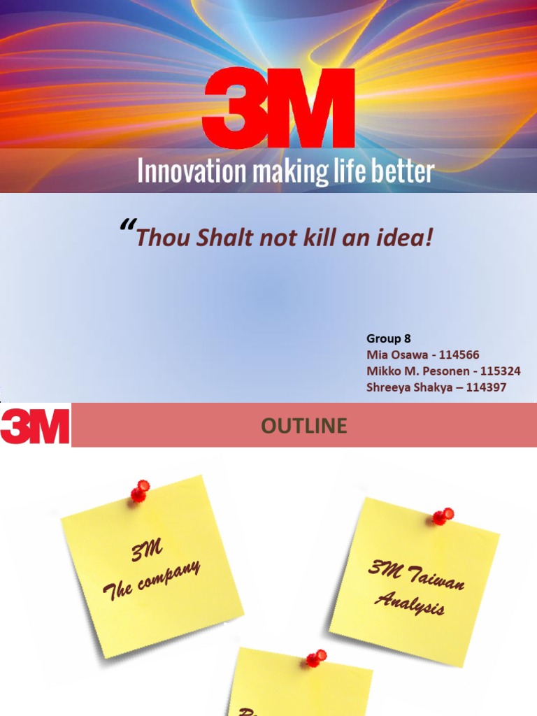 3M Taiwan: Innovation and Strategy Analysis | PDF | Innovation | New ...