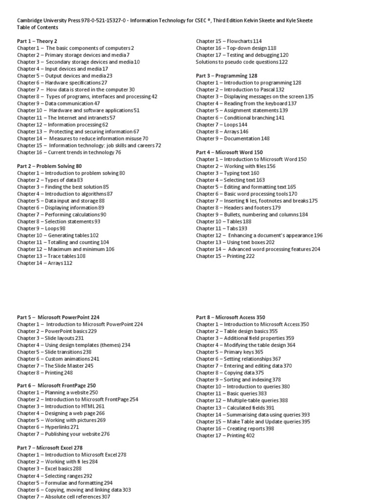 CSEC IT - Study Guide2 | PDF | Microsoft Access | Computer Program