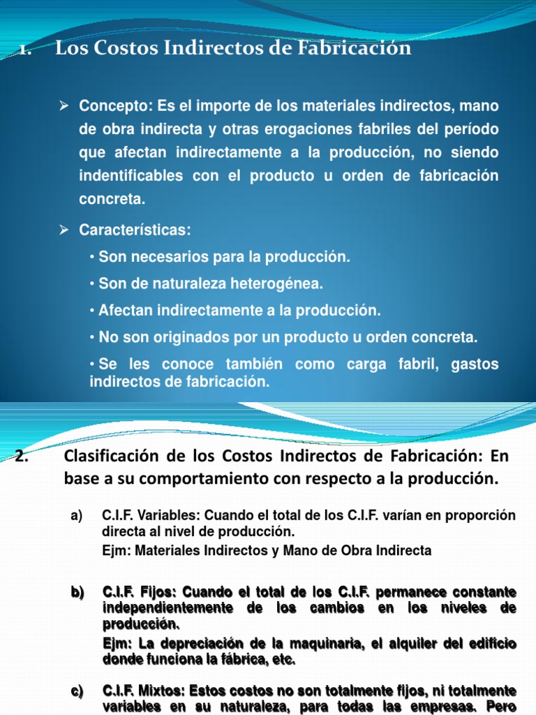 Costos Sesión 5 (CIF) | PDF | Costo | Economias