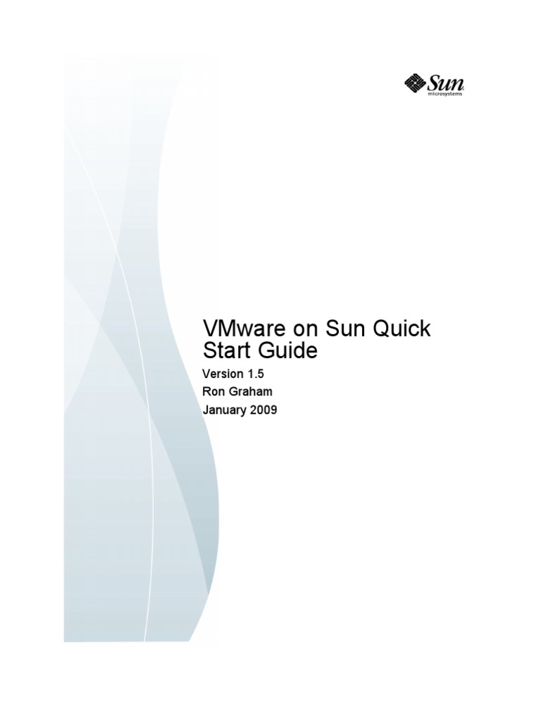 Sun and VMWare Quick Start Guide | PDF | V Mware | File System