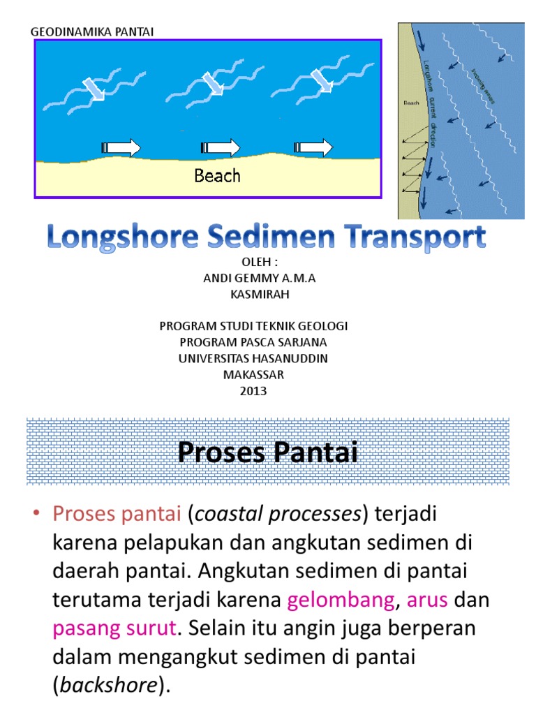 Geodinamika Pantai - LongShore Sedimen Transport | PDF | Perjalanan ...