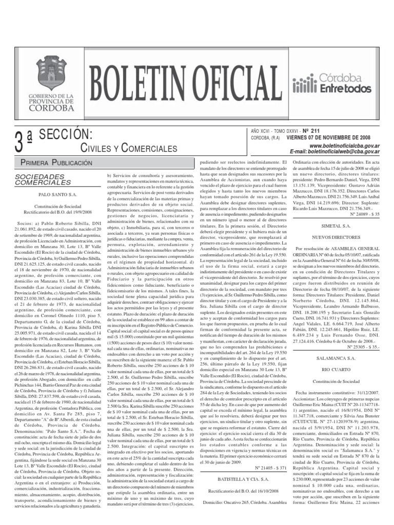 Modelo de Edicto de Sociedad | PDF | Liquidación | Compartir (Finanzas)