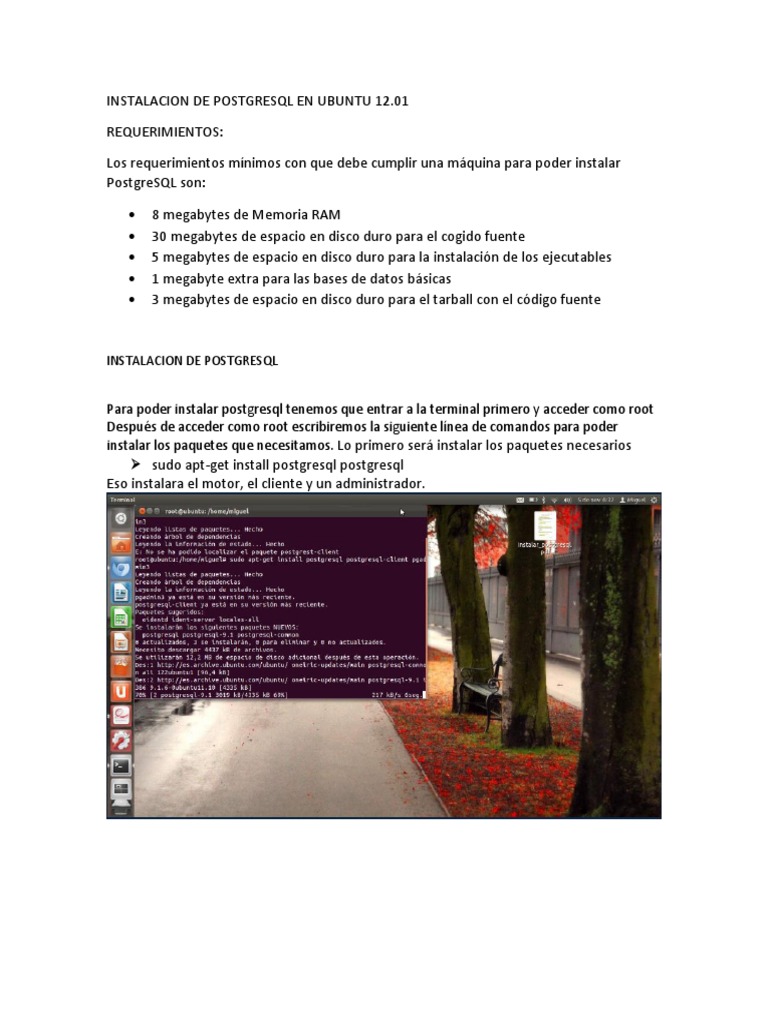 Instalacion de Postgresql en Ubuntu 12 | PDF | Postgre Sql | Contraseña