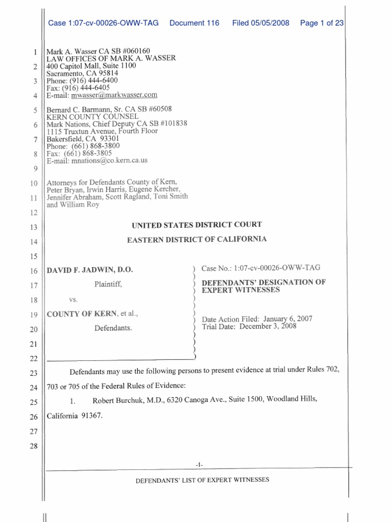 Buchanan NY Medical Expert Witness List | PDF | Psychiatry | Psychology
